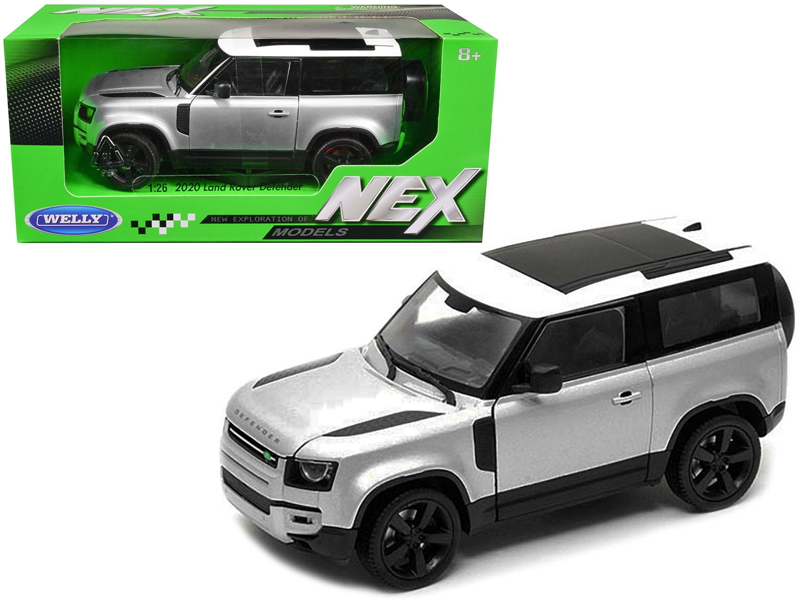 2020 Land Rover Defender Silver Metallic with White Top "NEX Models" 1/ ...