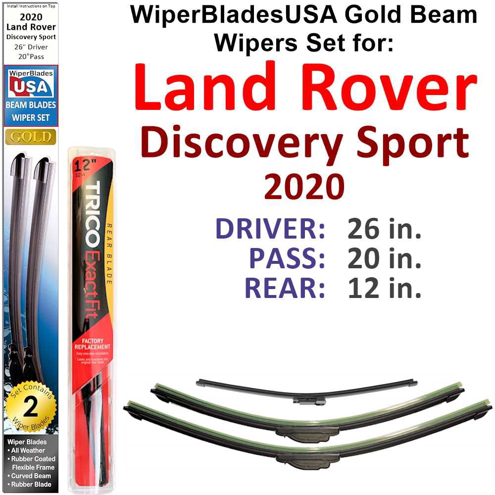 2020 Land Rover Discovery Sport Beam Wiper Blades Wipers WBUSA (Set of ...