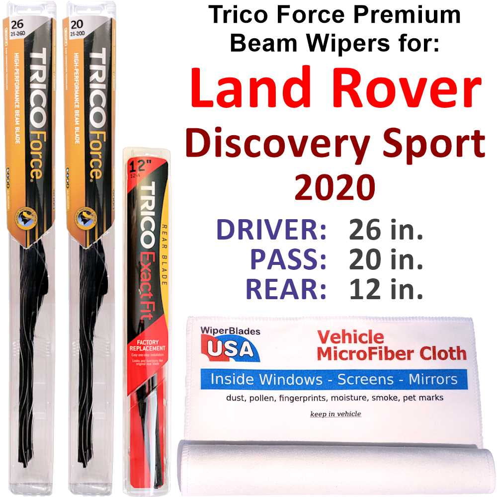 2020 Land Rover Discovery Sport Performance Beam Wipers (Set of 3) w ...