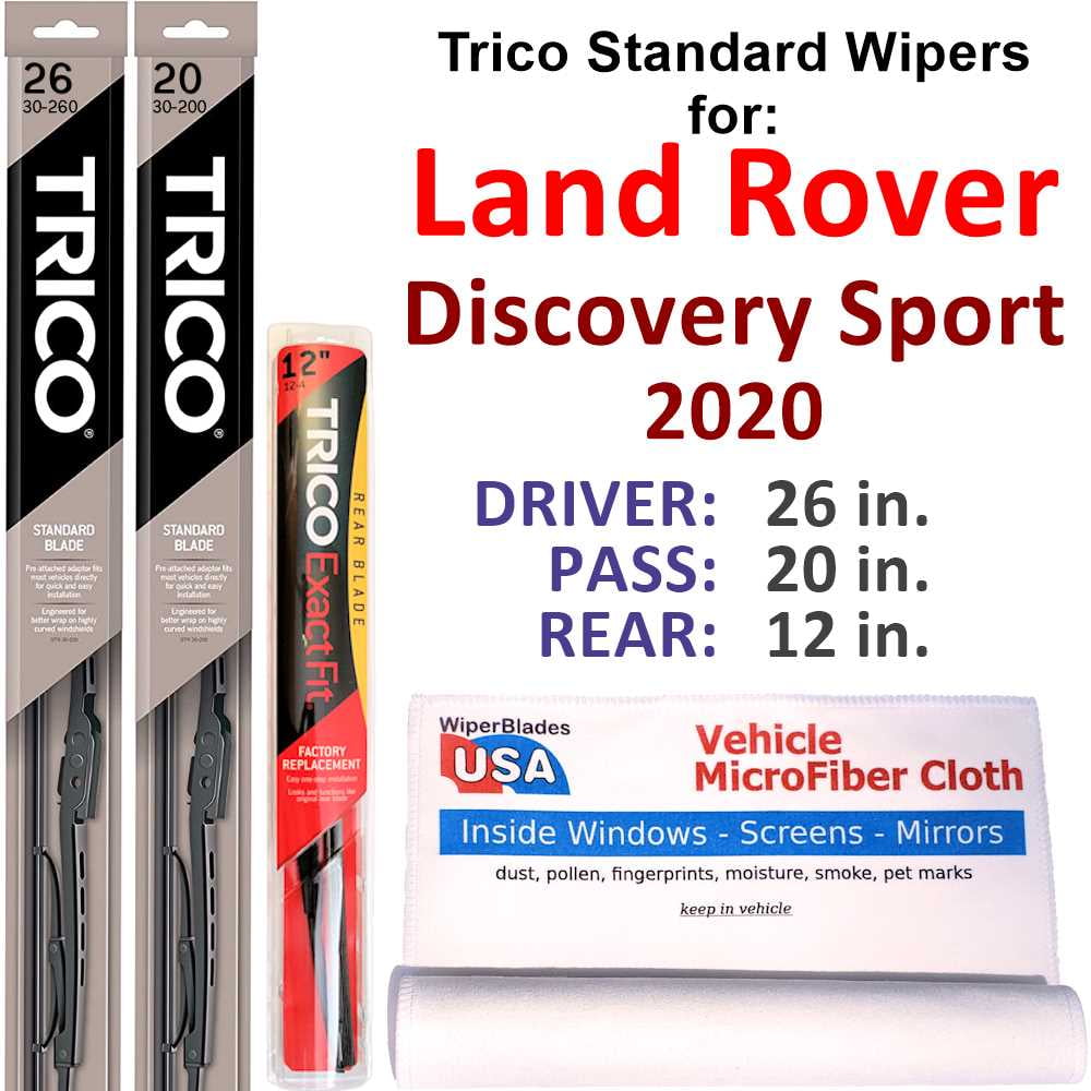 2020 Land Rover Discovery Sport Wiper Blades (Set of 3) w/Rear Wiper ...