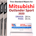2020 Mitsubishi Outlander Sport Wiper Blades (Set of 2) - Walmart.com