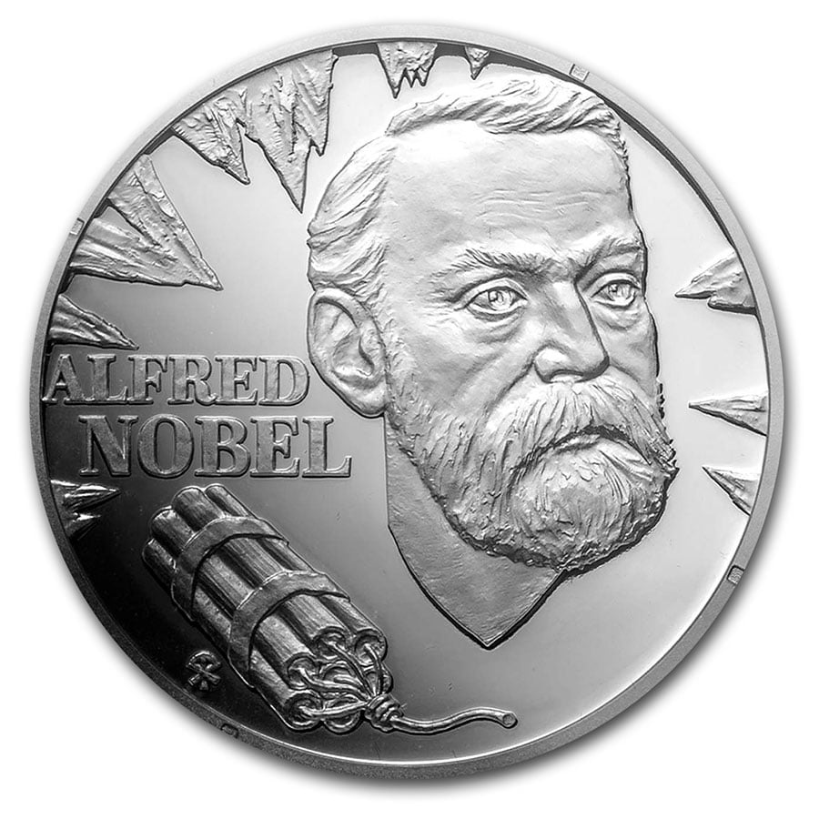 2020 Niue 1 oz Silver Geniuses of the 19th Century: Alfred Nobel ...