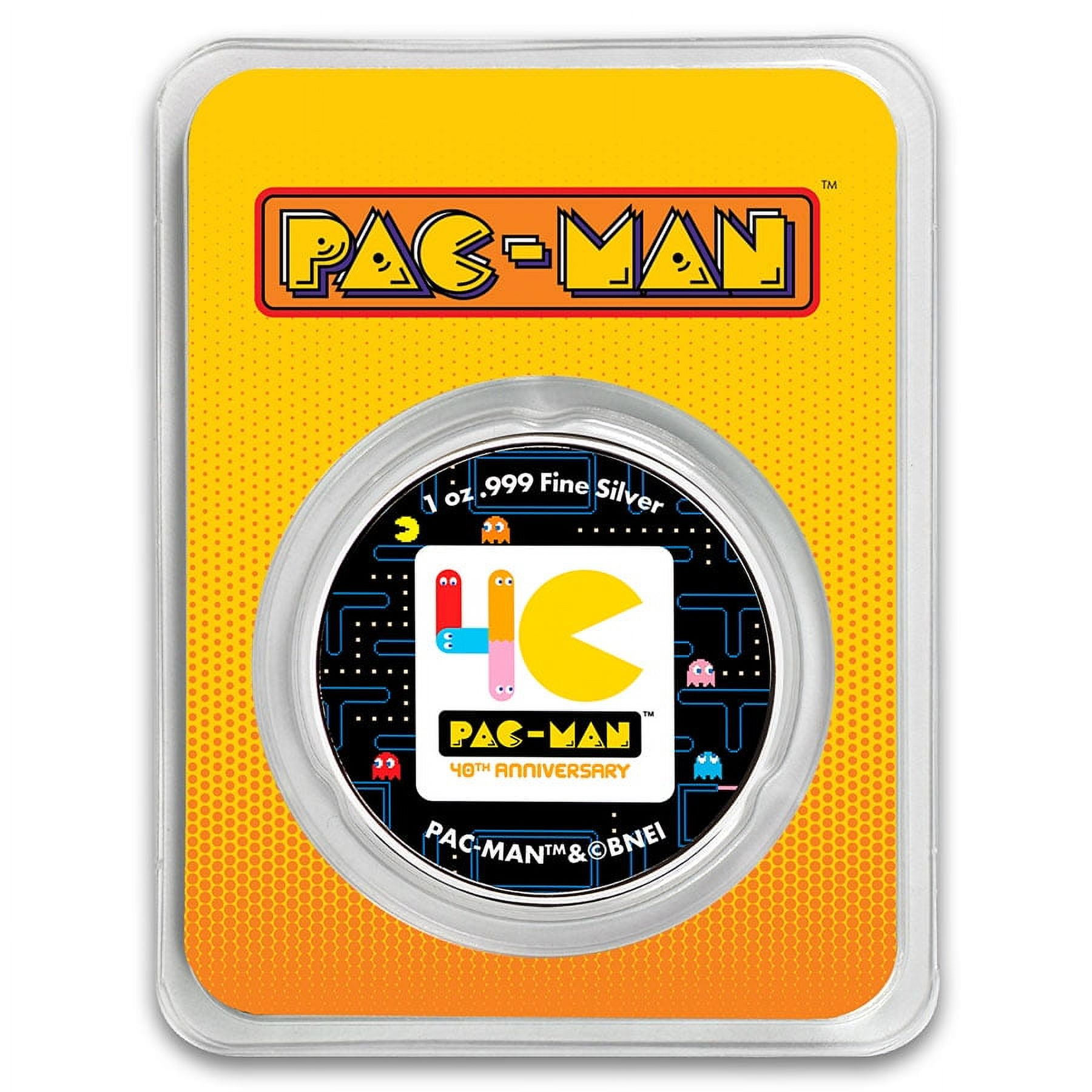 2020 Niue Colorized 1 oz Silver $2 PAC-MAN™ 40th Anniversary Coin ...