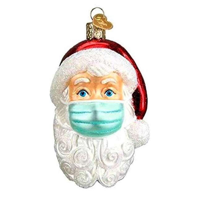 2020 PPE Masked Santa Claus Face Christmas Tree Ornament - Walmart ...