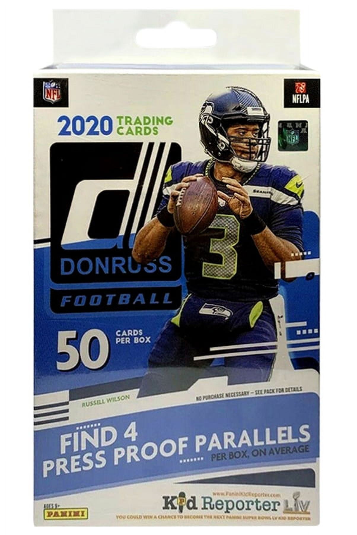 2020 Panini Donruss NFL Football Trading Cards Hanger Box- 50 Cards | 4 ...