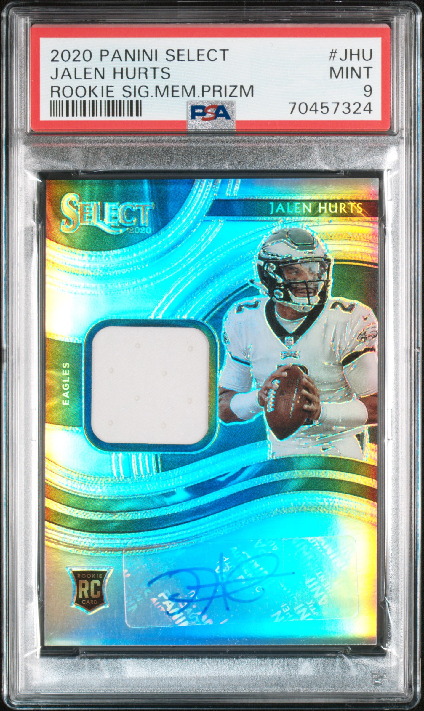 2020 Panini Select Rookie Signature Memorabilia Prizm Jalen Hurts SIG ...