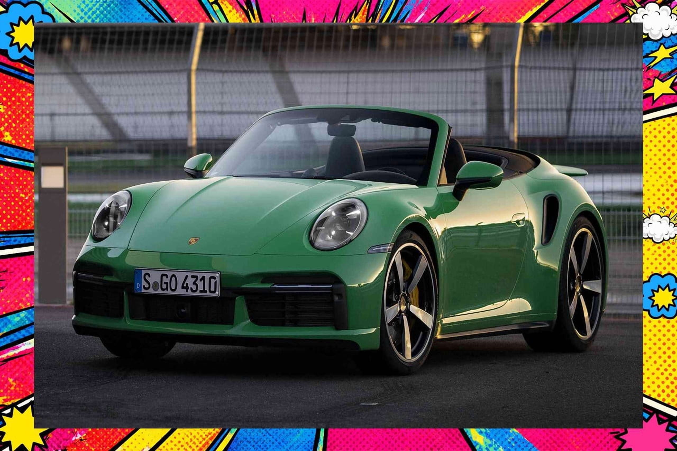 2020 Porsche 911 Turbo Cabriolet Style B - Pop Art Edition | 12x18 Inch ...