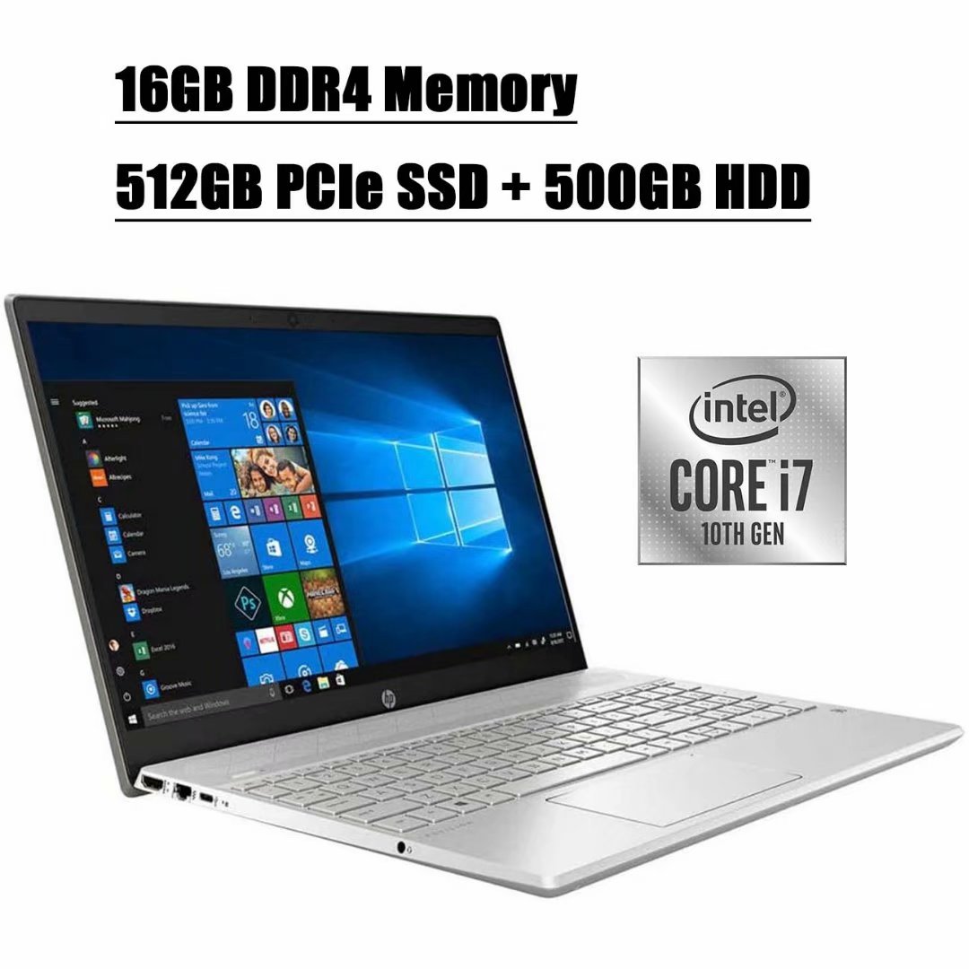 2020 Premium HP Pavilion 15 Business Laptop Computer I 15.6" FHD IPS Touchscreen Display I 10th ...