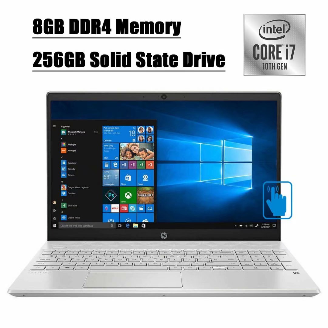 2020 Premium HP Pavilion 15 Business Laptop Computer I 15.6" FHD IPS Touchscreen Display I 10th ...