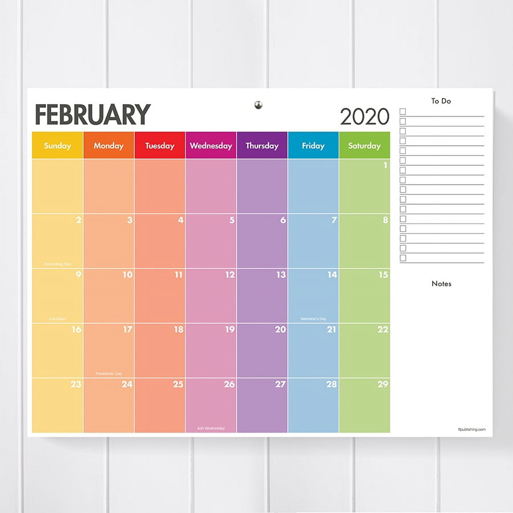 2020 Rainbow Stripe Mini Desk Pad Calendar - Walmart.com