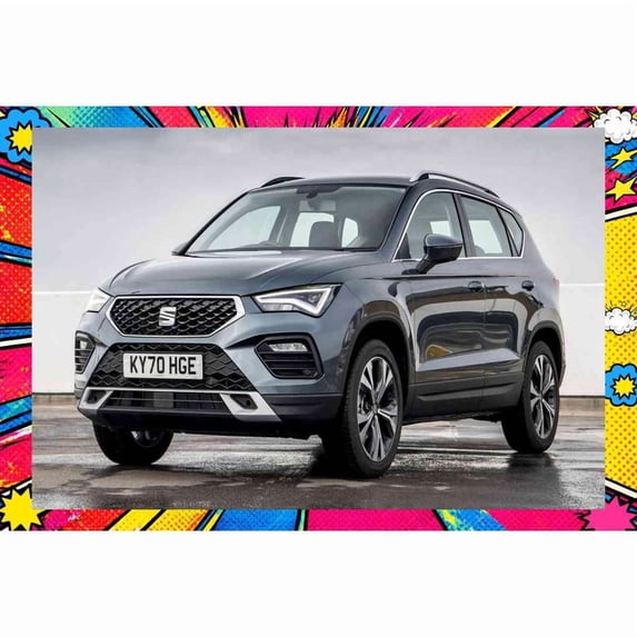 2020 Seat Ateca Uk - Pop Art Edition | 20x30 Inch Laminated Poster ...