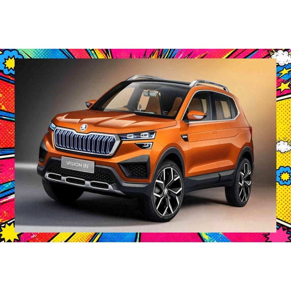2020 Skoda Vision IN - Pop Art Edition | 24x36 Inch Glossy Laminated ...
