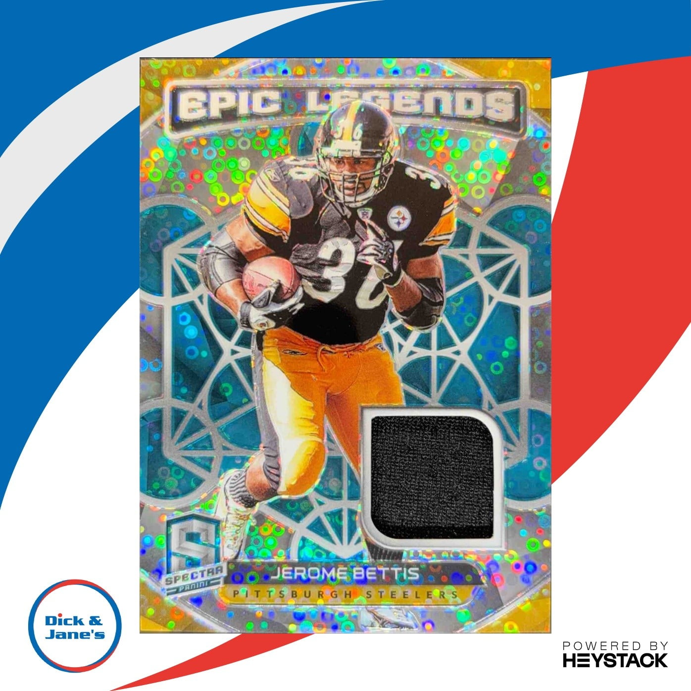 2020 Spectra Jerome Bettis Epic Legends Materials Neon Blue /50 ...