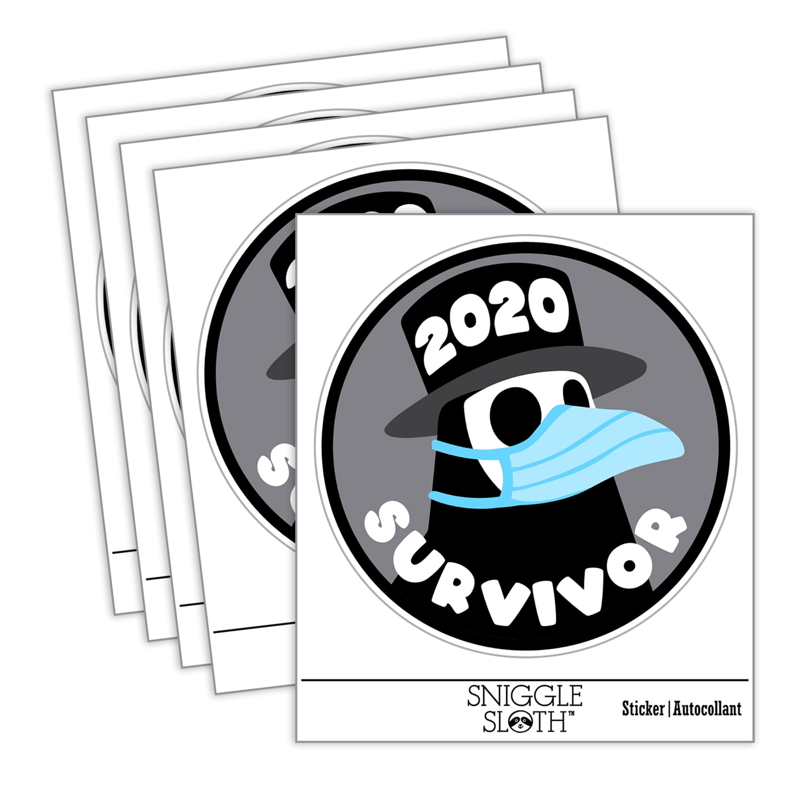 2020 Survivor Plague Mask Pandemic Car Window Bumper Water Bottle Phone ...