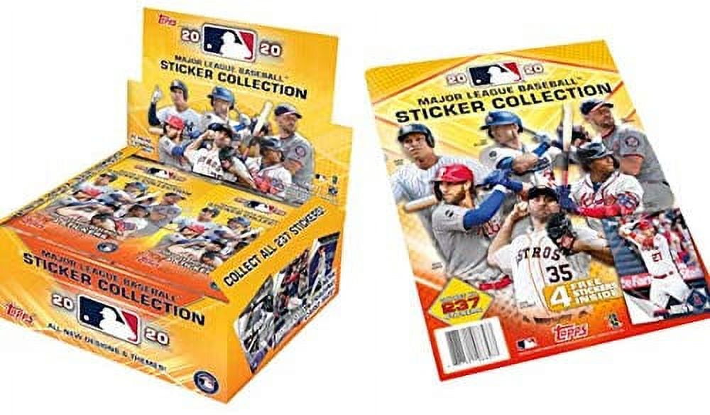 2020 Topps MLB Baseball Sticker Collection Baseball Display Box & Album ...