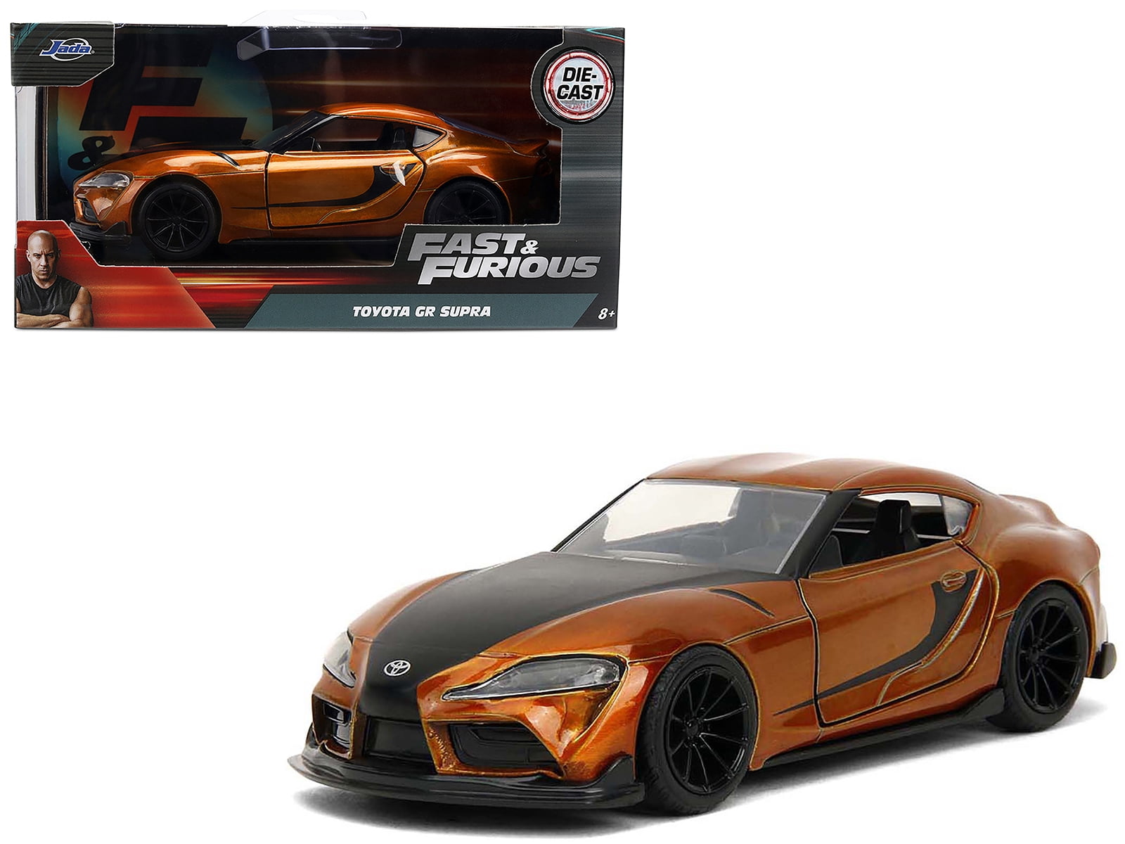 2020 Toyota Supra Orange Metallic with Black Stripes "F9" (2021) Movie ...