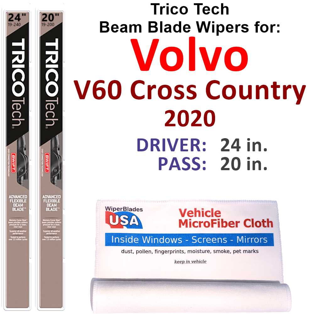 2020 Volvo V60 Cross Country Beam Blade Wipers (Set of 2) - Walmart.com