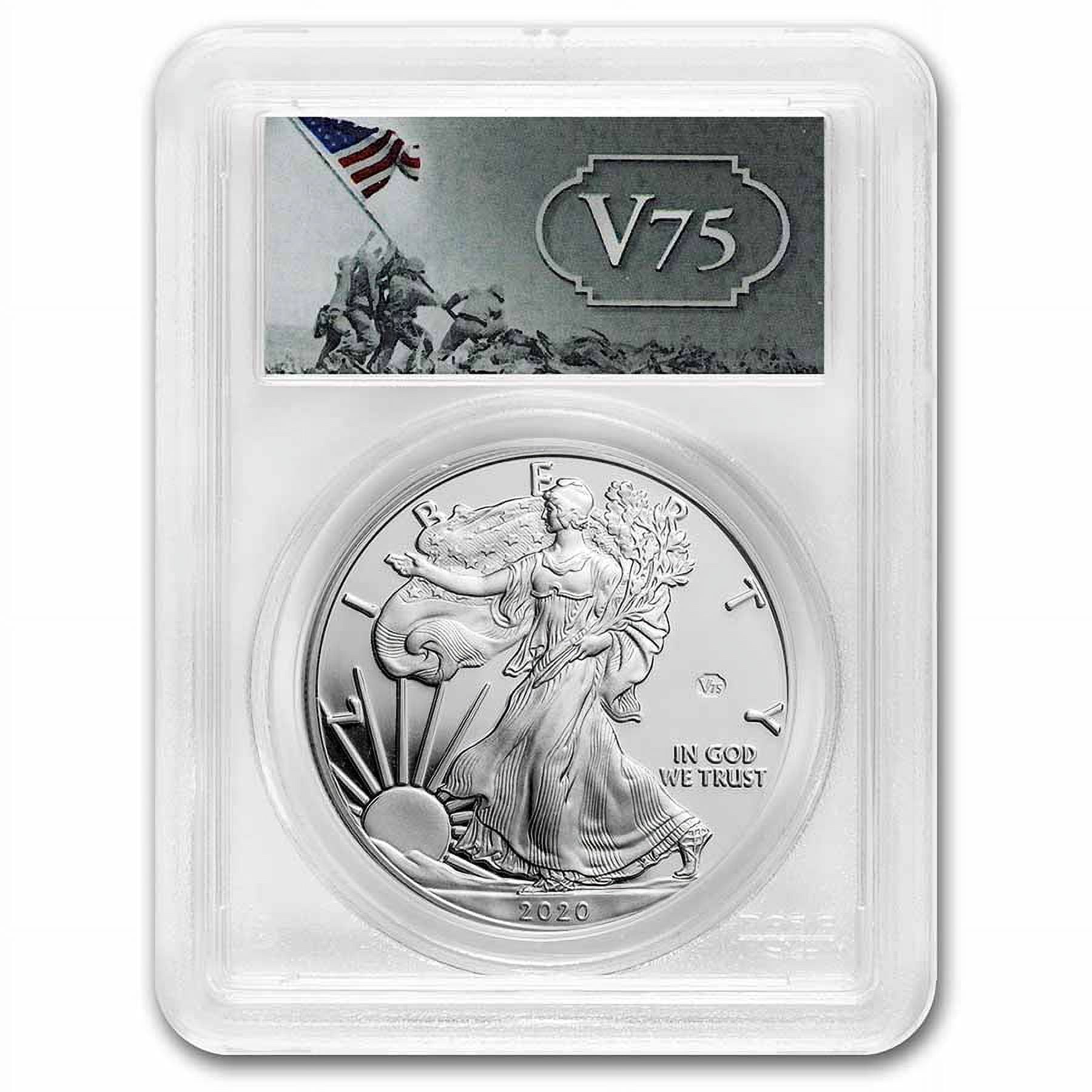 2020-W Proof Silver Eagle PR-69 PCGS (FDI, V75 Privy, WW2 Label ...