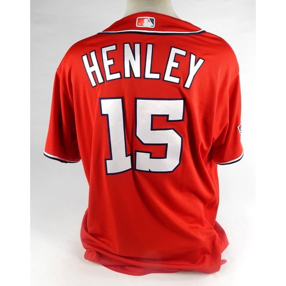 2020 Washington Nationals Bob Henley #15 Game Used Red Jersey World ...