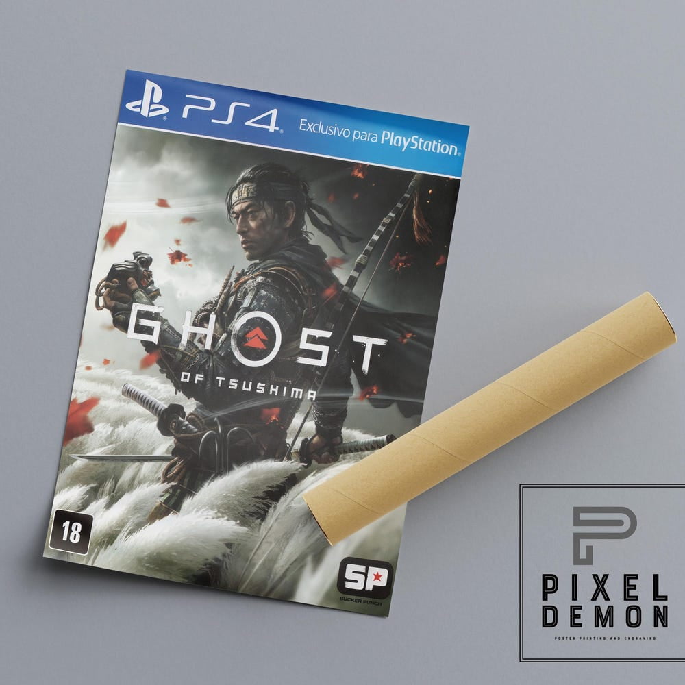 2020s Ghost Of Tsushima Gamer Poster Retro Classic Gaming poster ...