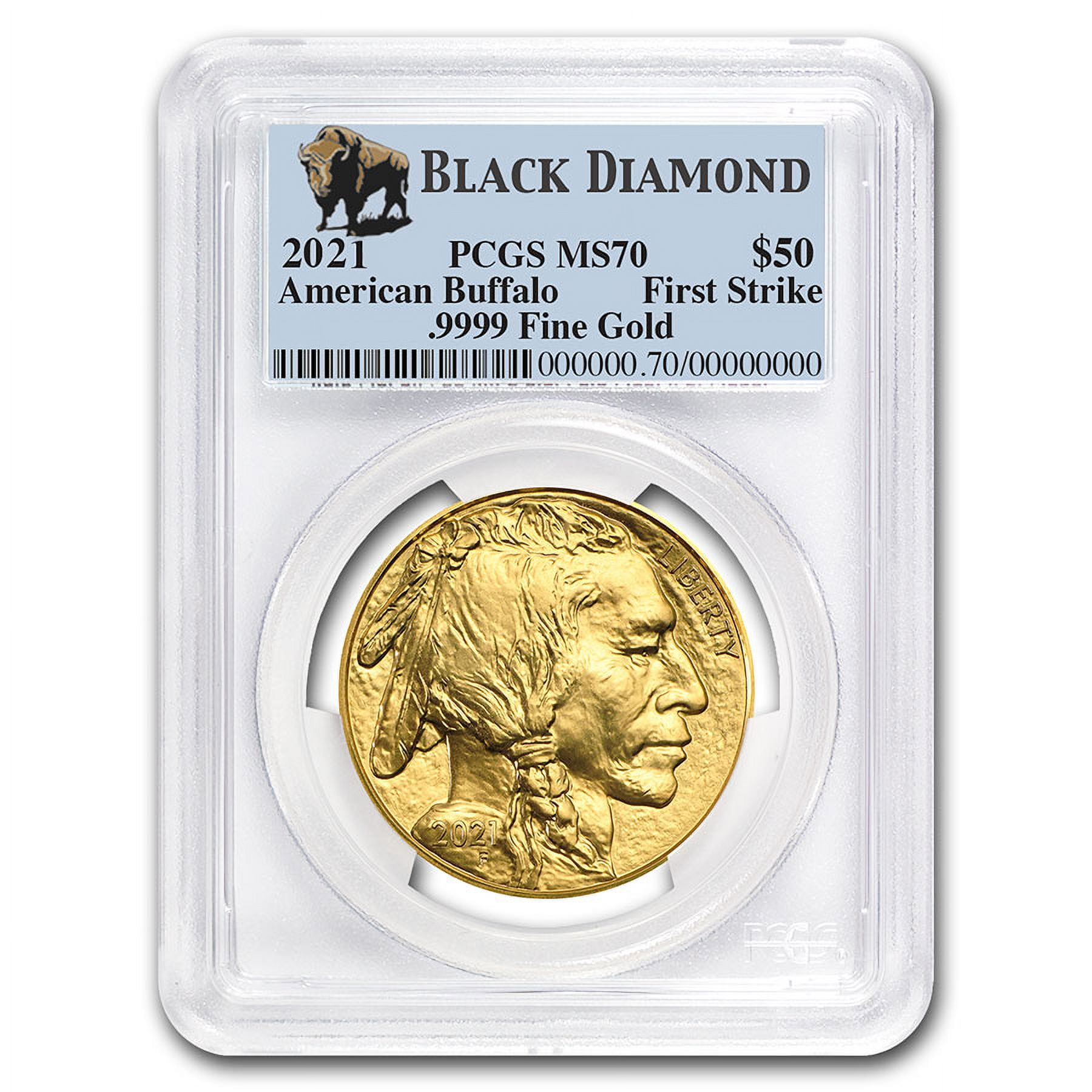 2021 1 oz Gold Buffalo MS-70 PCGS (FS, Black Diamond) - Walmart.com