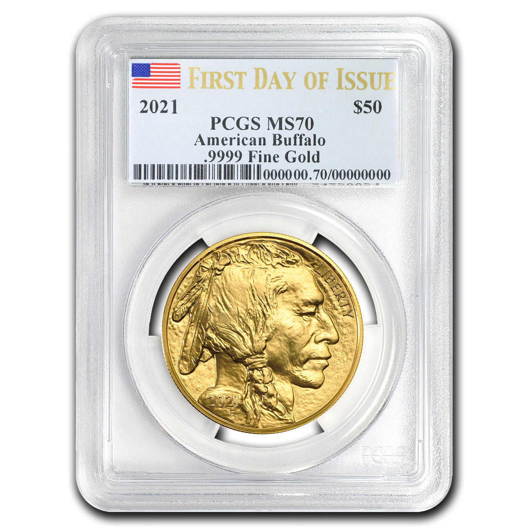 2021 1 oz Gold Buffalo MS-70 PCGS (First Day of Issue) - Walmart.com