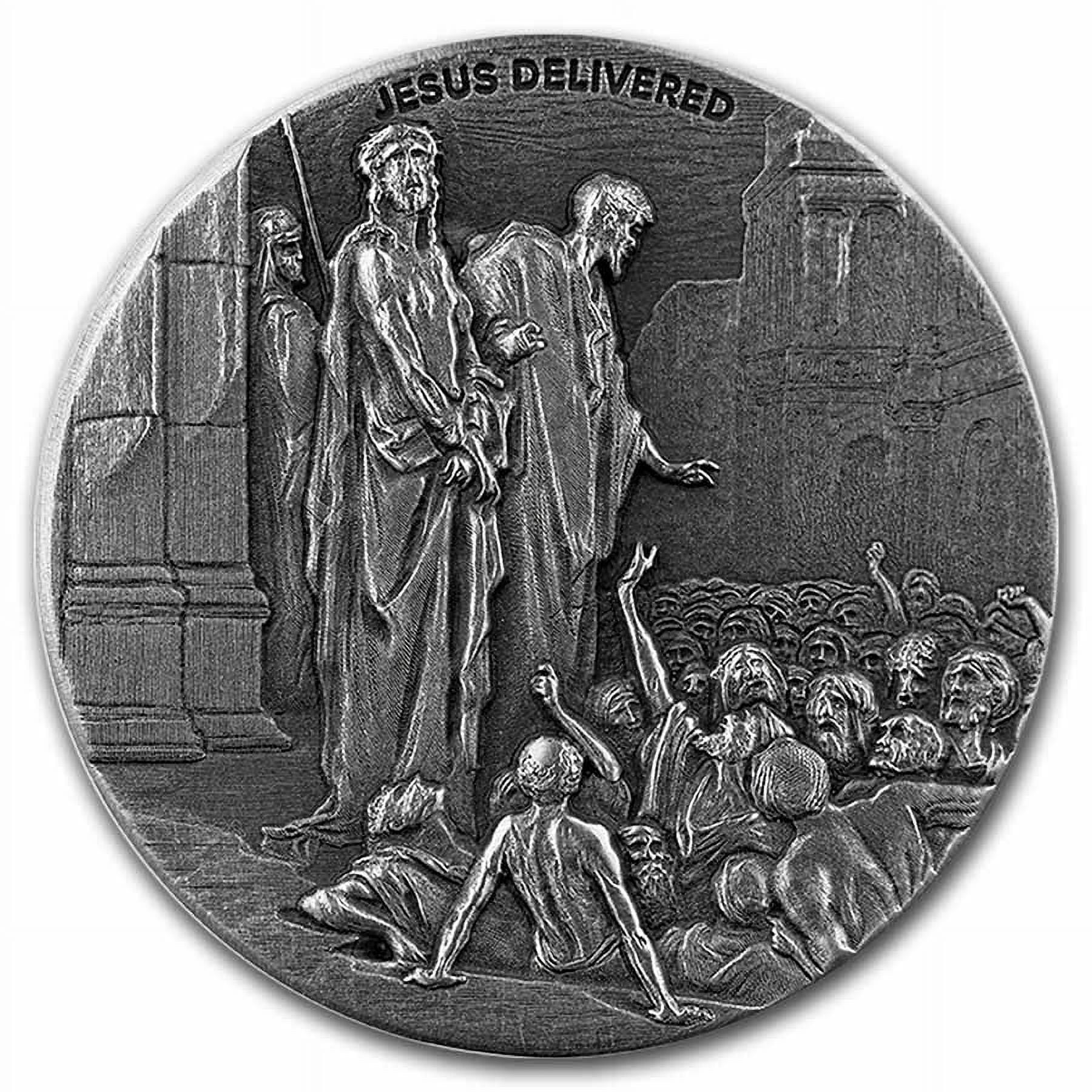 2021 2 oz Silver Coin - Biblical Series (Jesus Delivered) - Walmart.com