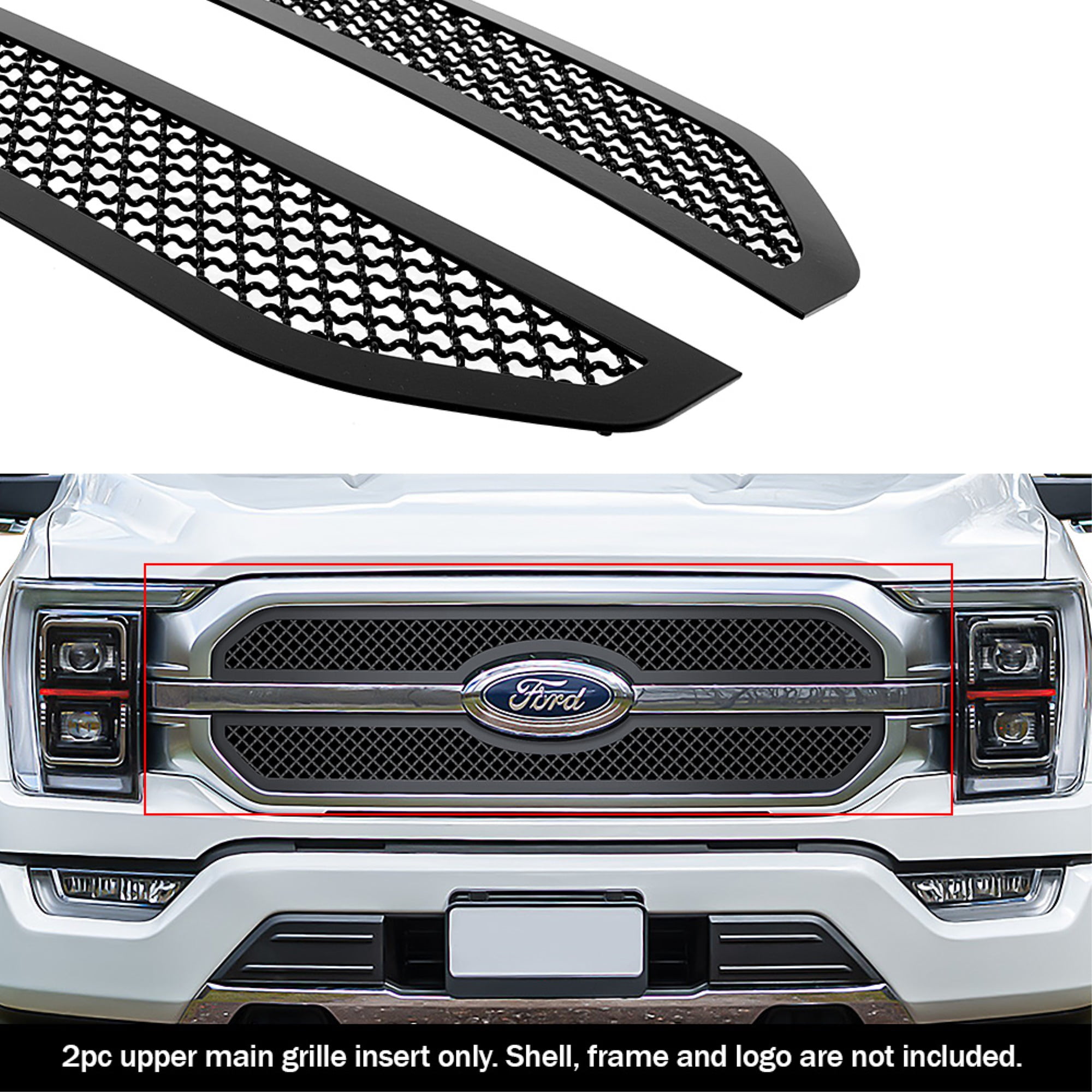 2021-2022 Ford F-150 King Ranch/Platinum Stainless Steel Black Powder ...