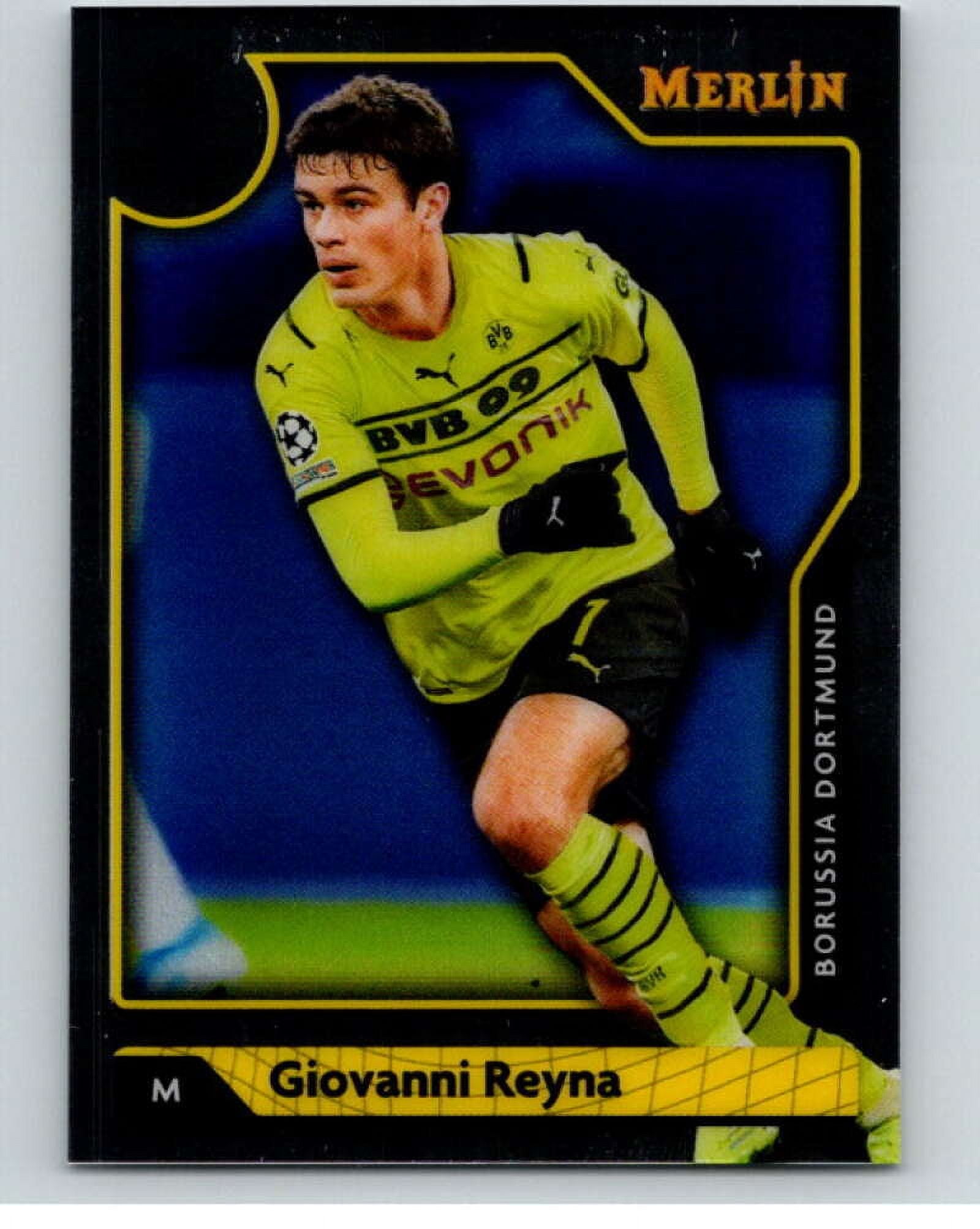 2021-22 Merlin Chrome UEFA Champions League #102 Giovanni Reyna V86351 ...