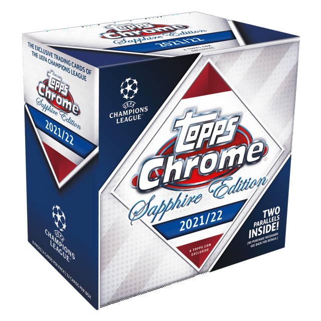 Topps Chrome Sapphire UEFA Champions League Soccer Cards 2021-22, 8 Packs per Box - Walmart.com