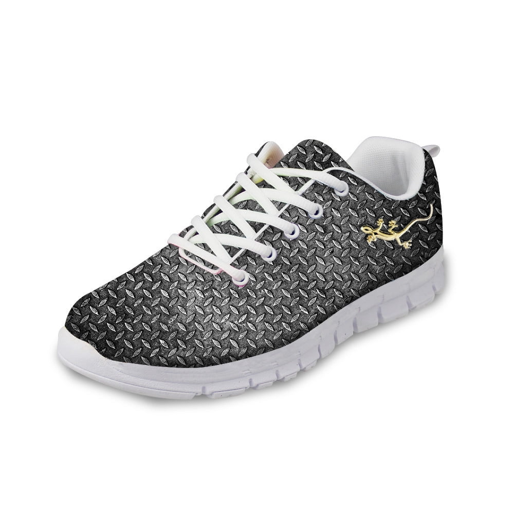 2021 3D Animals Designs Lace-up Sneakers Printed Metal Lizard Low Top ...