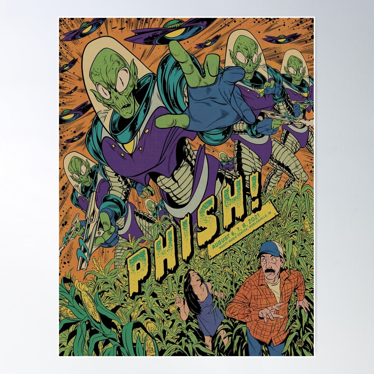 2021 Alien Invasion Poster Poster Wall Art, Modern Wall Decor For ...