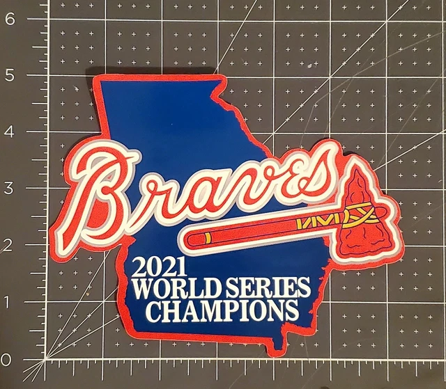 2021 Atlanta Braves World Series Champions State Sticker Phone Decal ...