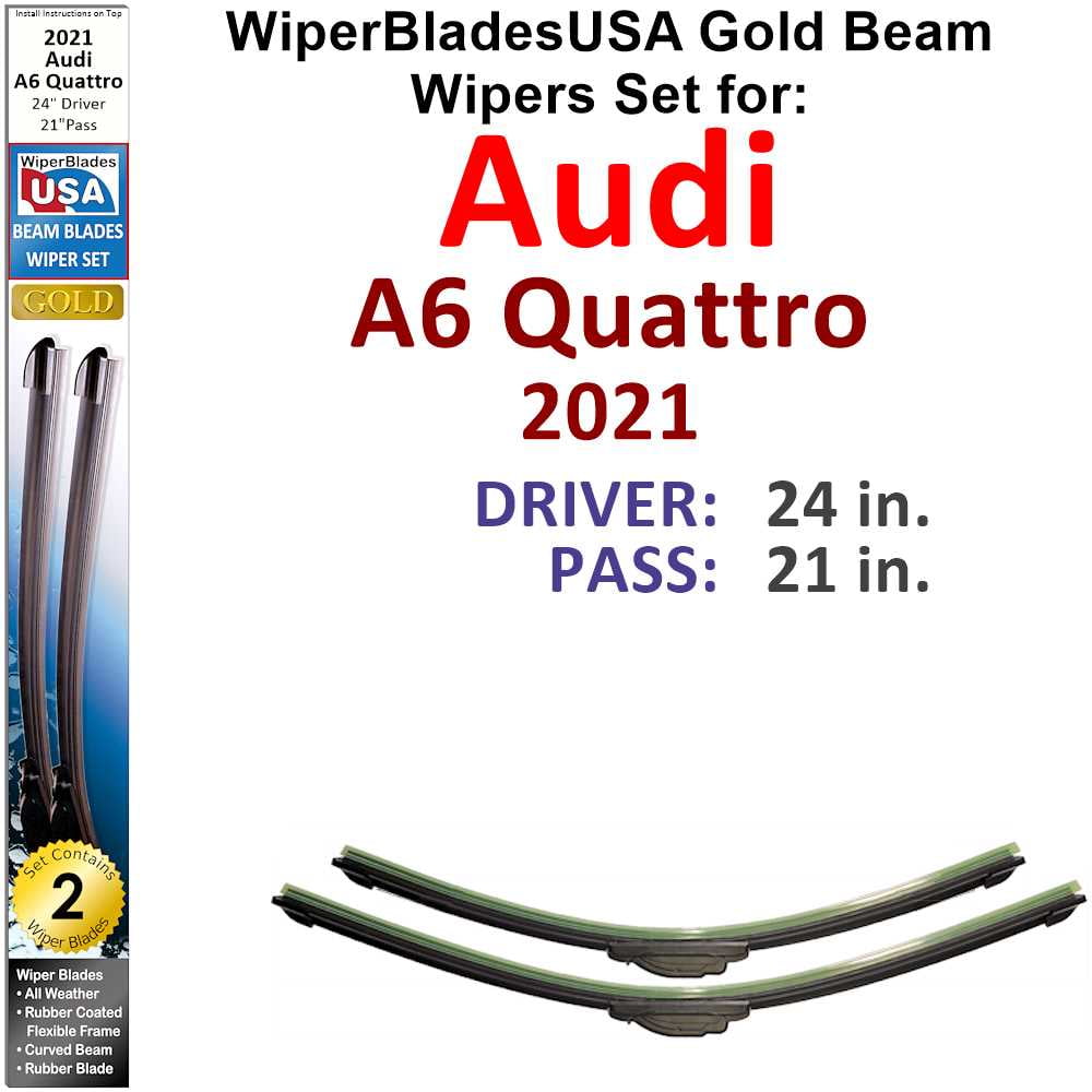 2021 Audi A6 Quattro Beam Wiper Blades Wipers WBUSA (Set of 2 ...