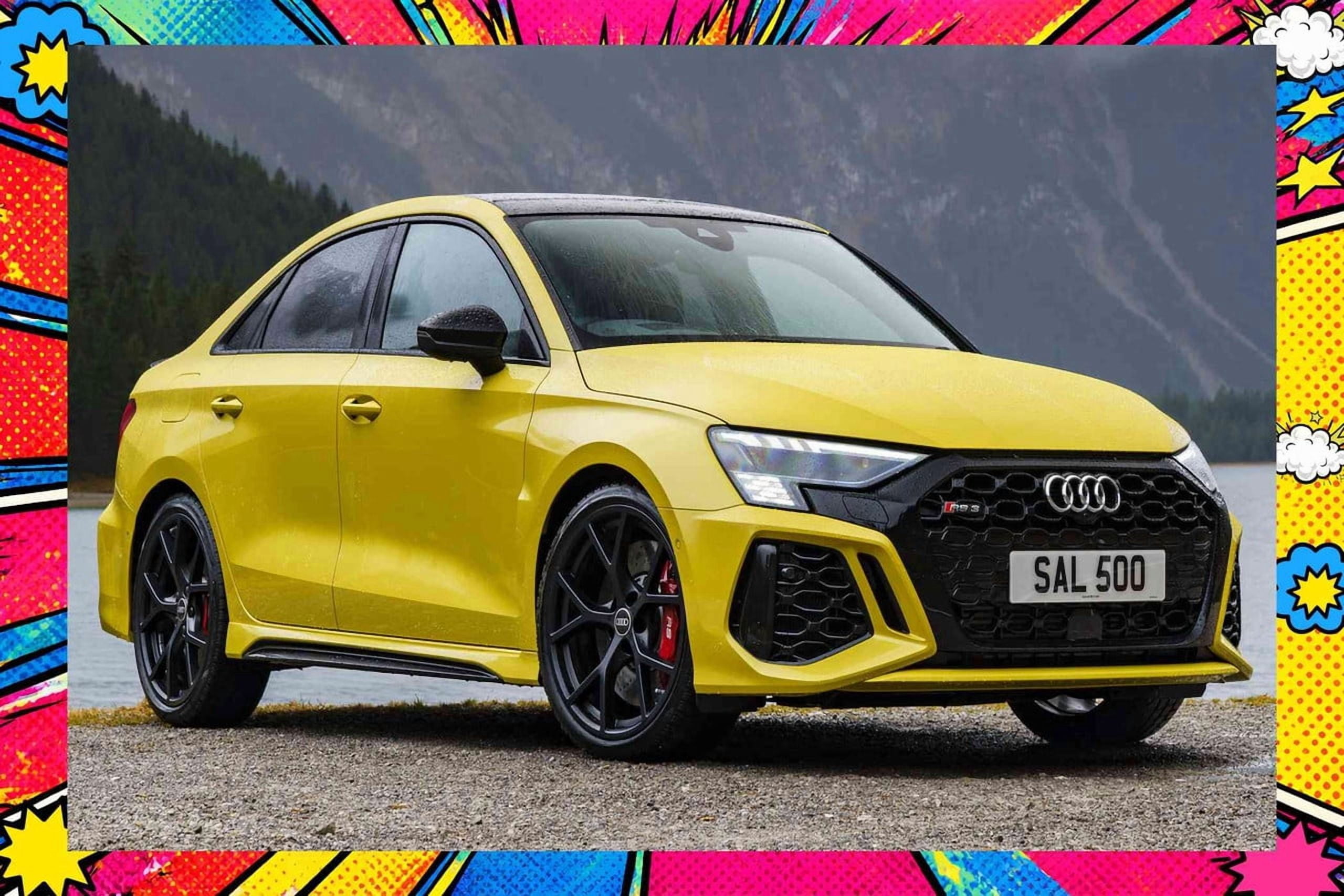 2021 Audi RS 3 Saloon UK - Pop Art Edition | 24x36 Inch Rolled Canvas ...