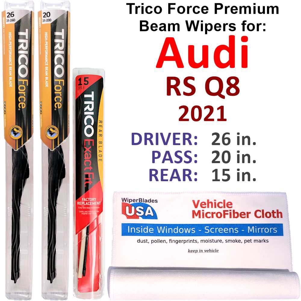 2021 Audi RS Q8 Performance Beam Wipers (Set of 3) w/Rear Wiper ...