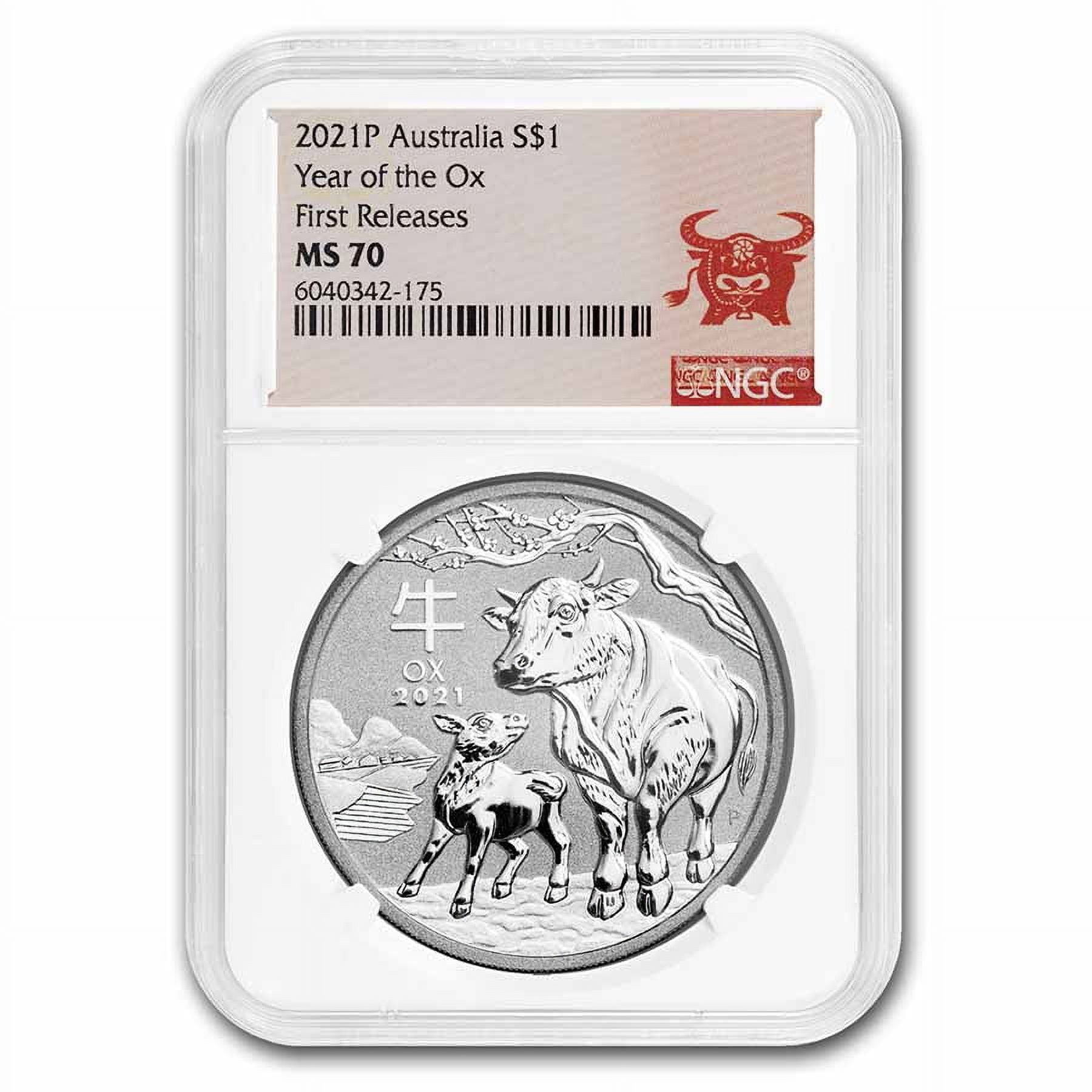 2021 Australia 1 oz Silver Lunar Ox MS-70 NGC (First Release) - Walmart.com