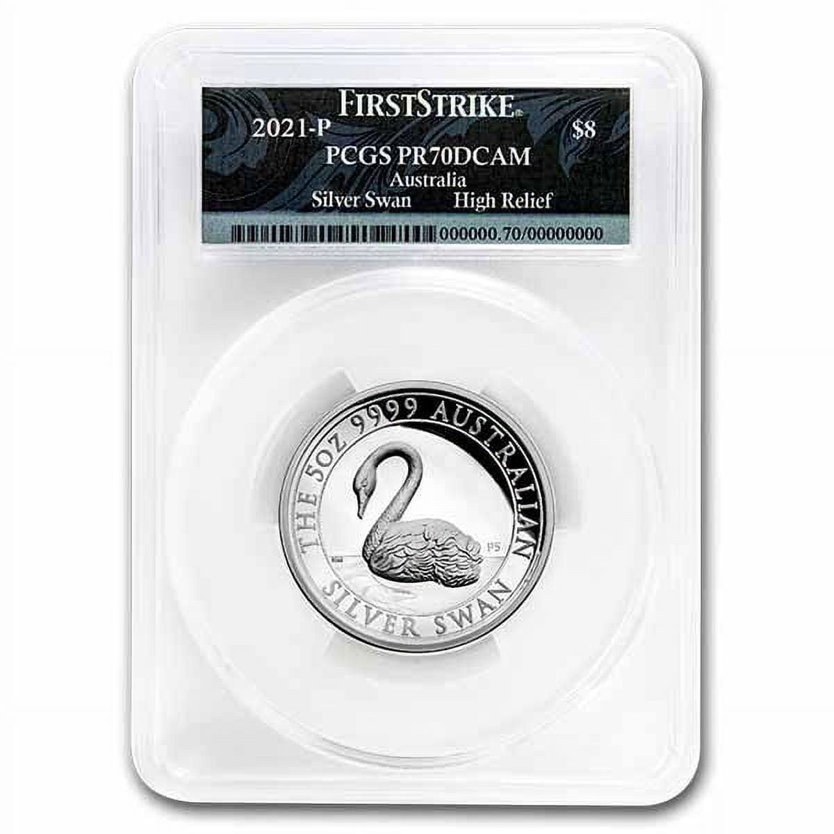 2021 Australia 5 oz Silver Swan PR-70 PCGS (FS, Swan Label) - Walmart.com