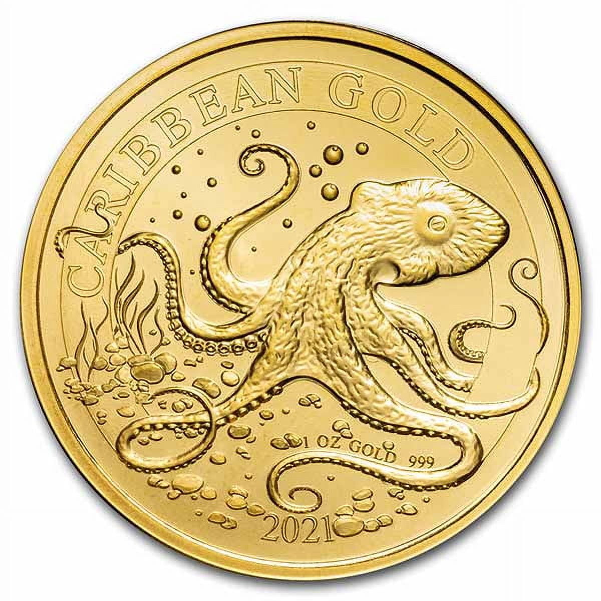 2021 Barbados 1 oz Gold Caribbean Octopus BU - Walmart.com