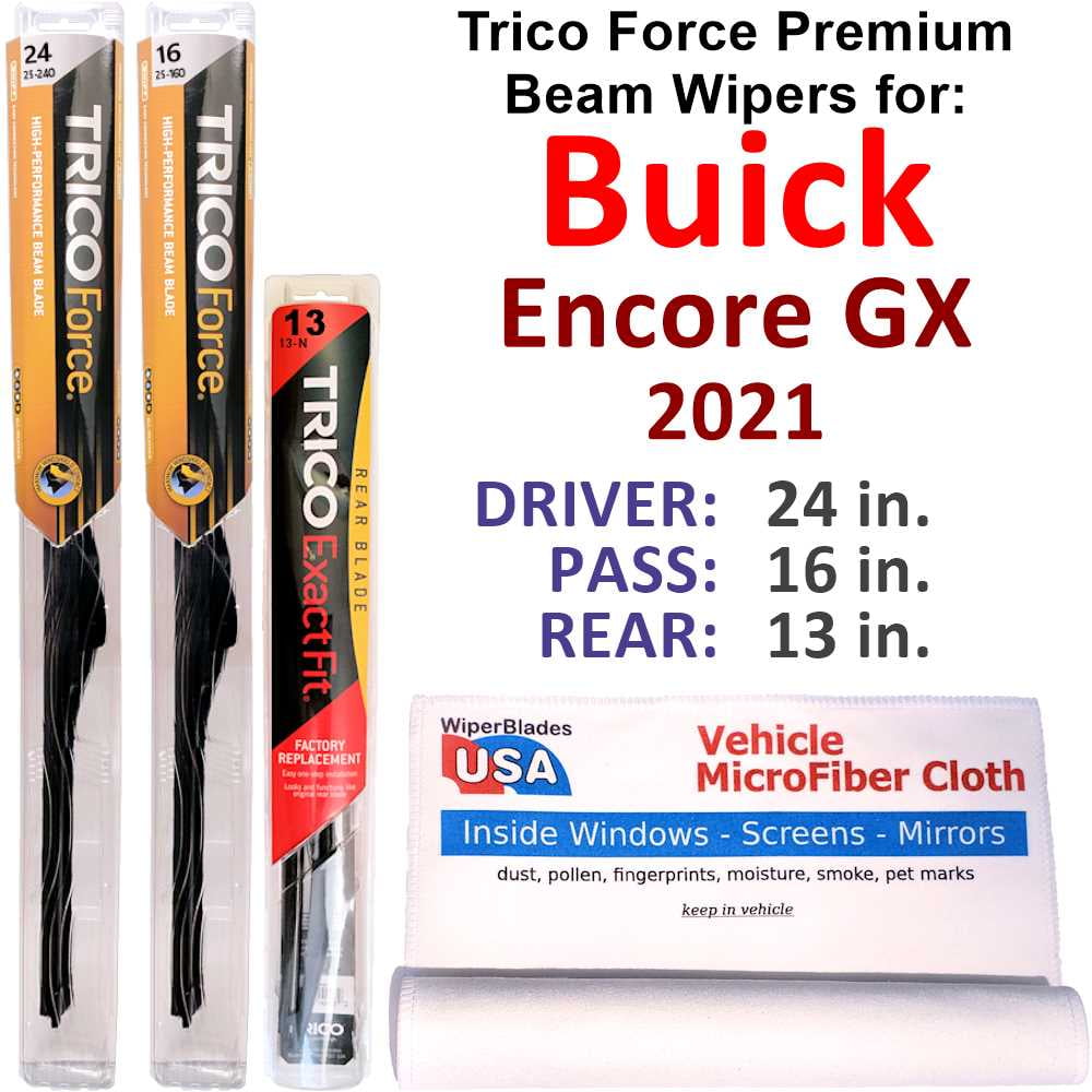 2021 Buick Encore GX Performance Beam Wipers (Set of 3) w/Rear Wiper ...