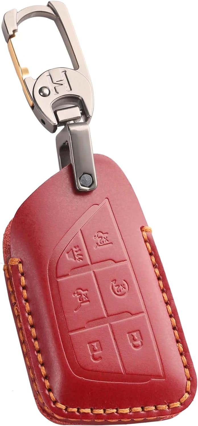 2021 Cadillac Escalade Key Fob Cover, Genuine Leather Key Fob Case ...