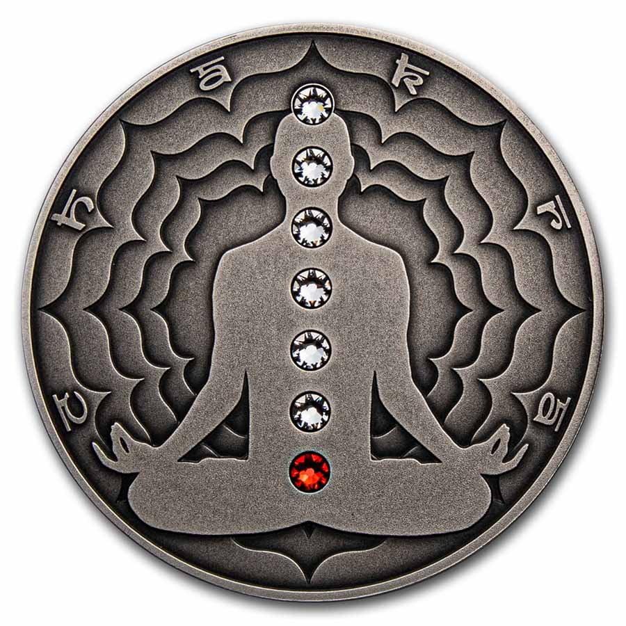 2021 Cameroon 2 oz Silver Antique Chakra; Muladhara - Walmart.com