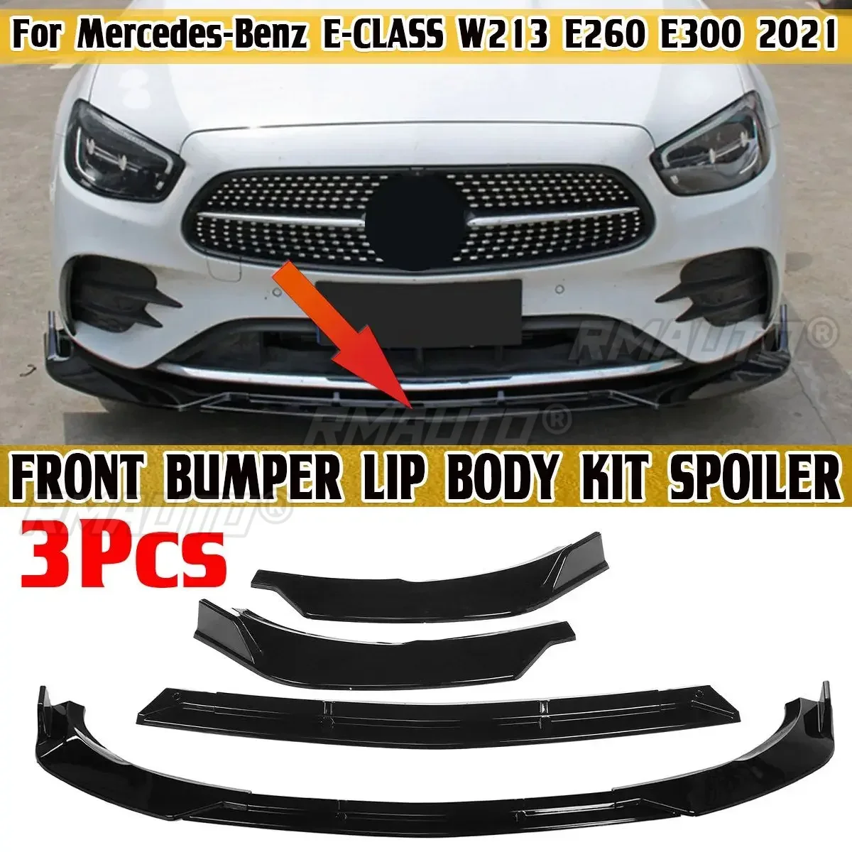 2021 Car Front Bumper Splitter Spoiler Lip Diffuser Protector Cover For Mercedes For Benz W213 E ...