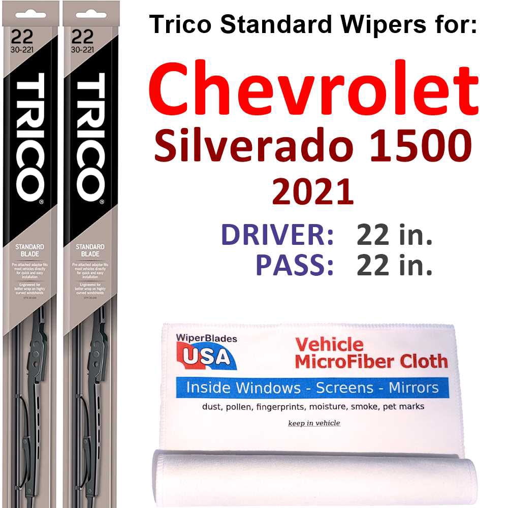 2021 Chevrolet Silverado 1500 Wiper Blades (Set of 2) - Walmart.com