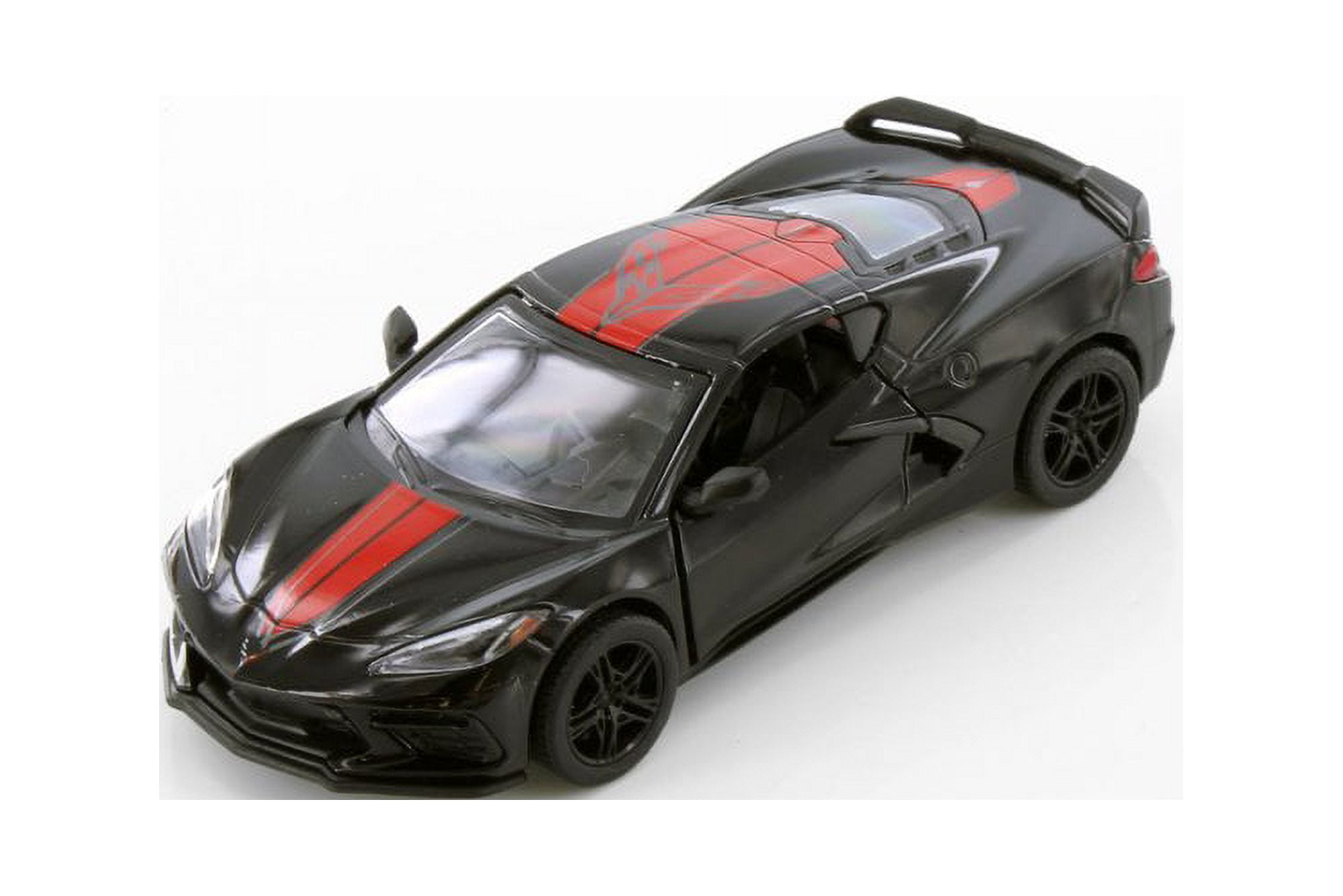 2021 Chevy Corvette Stingray C8, Black - Kinsmart 5432DF - 1/36 Scale ...