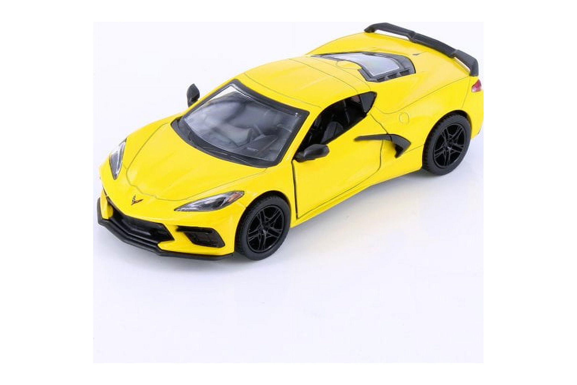 2021 Chevy Corvette, Yellow - Kinsmart 5432D - 1/36 scale Diecast Model ...