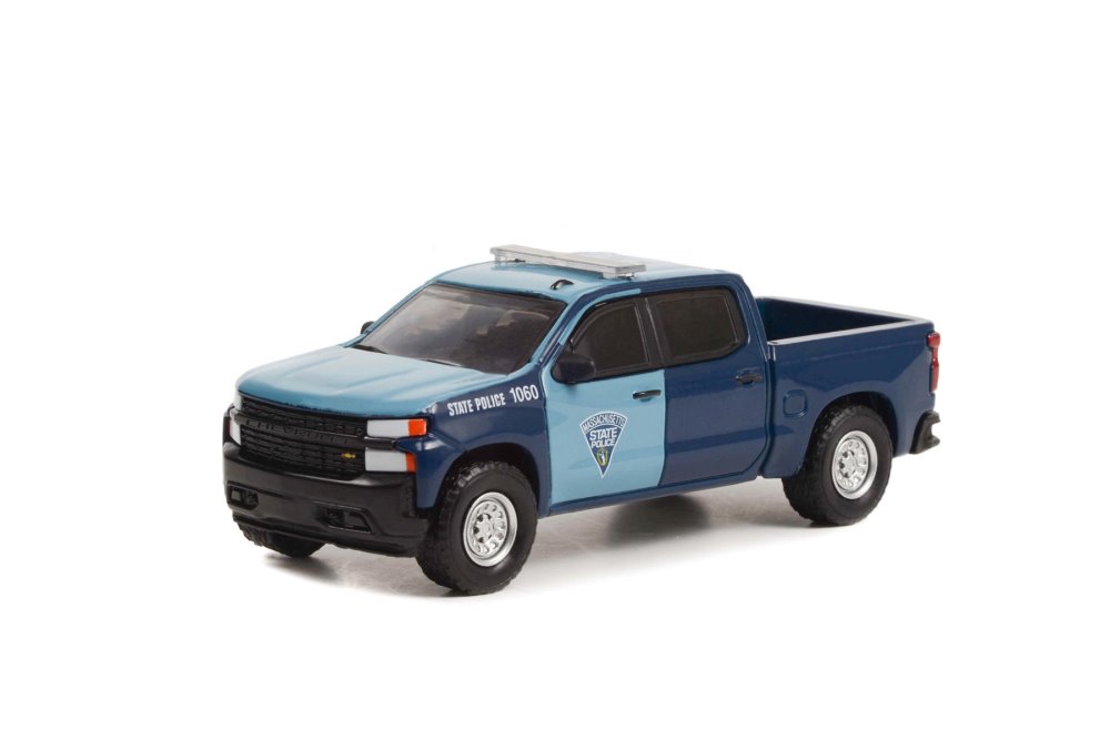2021 Chevy Silverado, Blue - Greenlight 43000E/48 - 1/64 scale Diecast ...