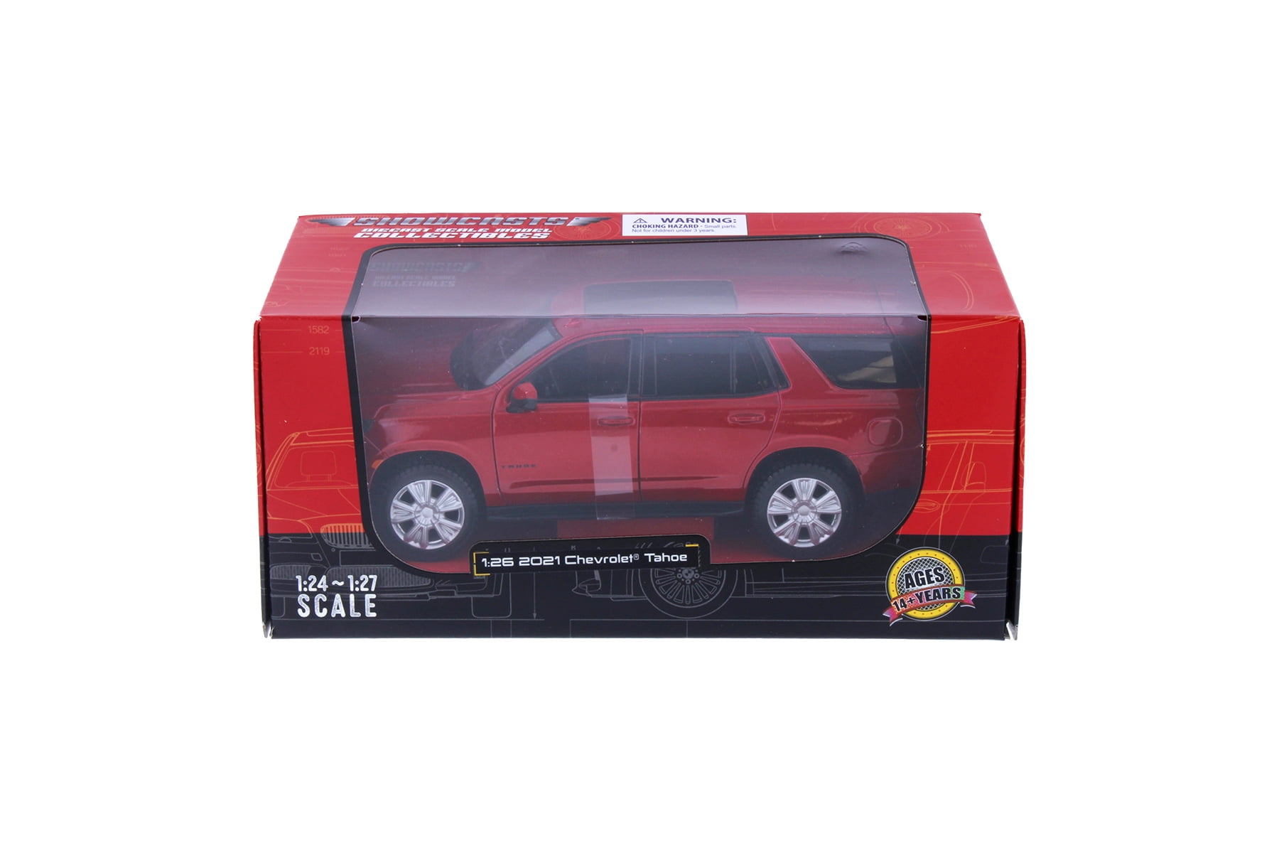 2021 Chevy Tahoe, Red - Showcasts 38533R - 1/26 Scale Diecast Model Toy ...