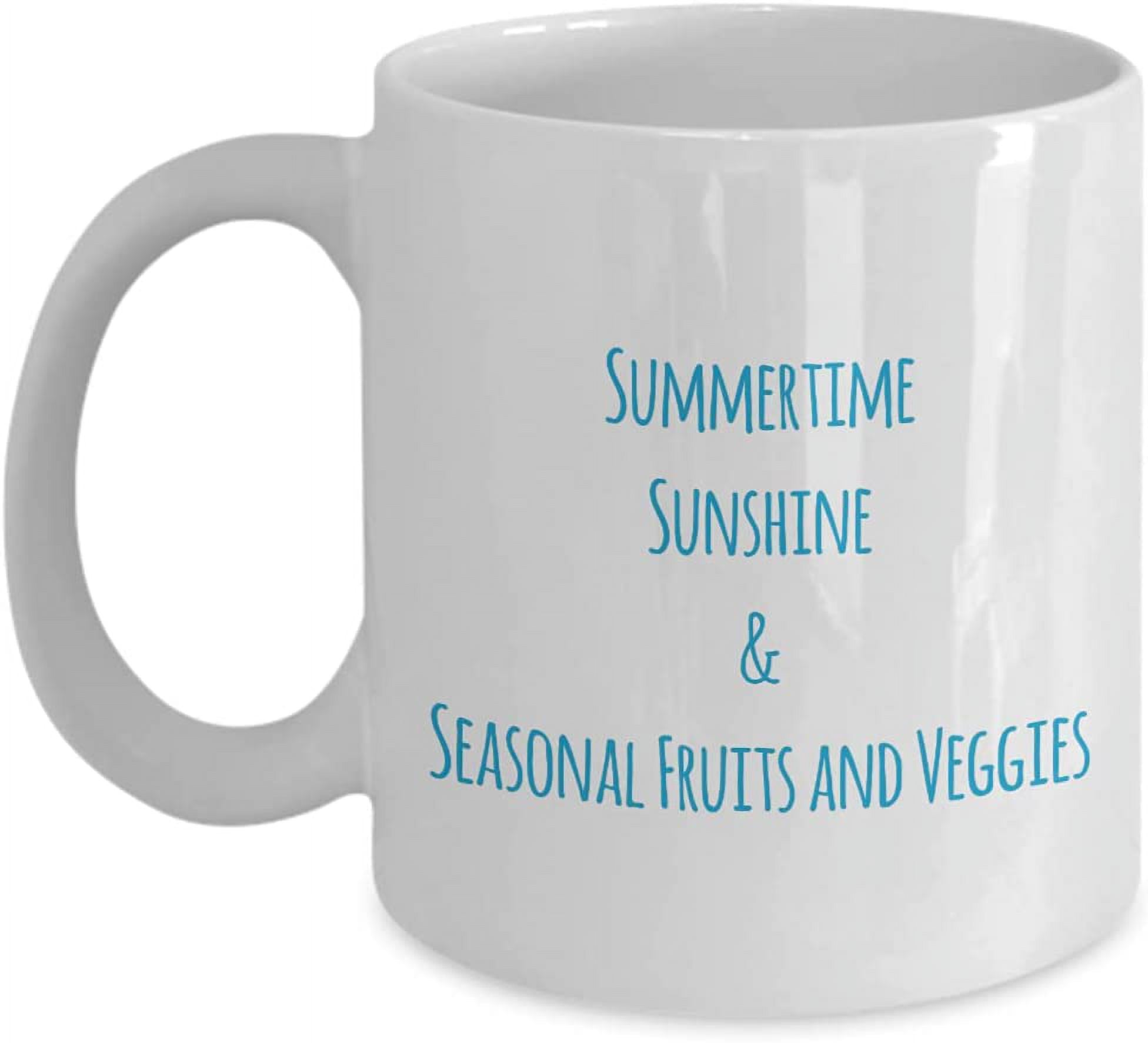 2021 Cute Summer Mugs Summertime Sunshine & Seasonal Fruits and Veggies ...