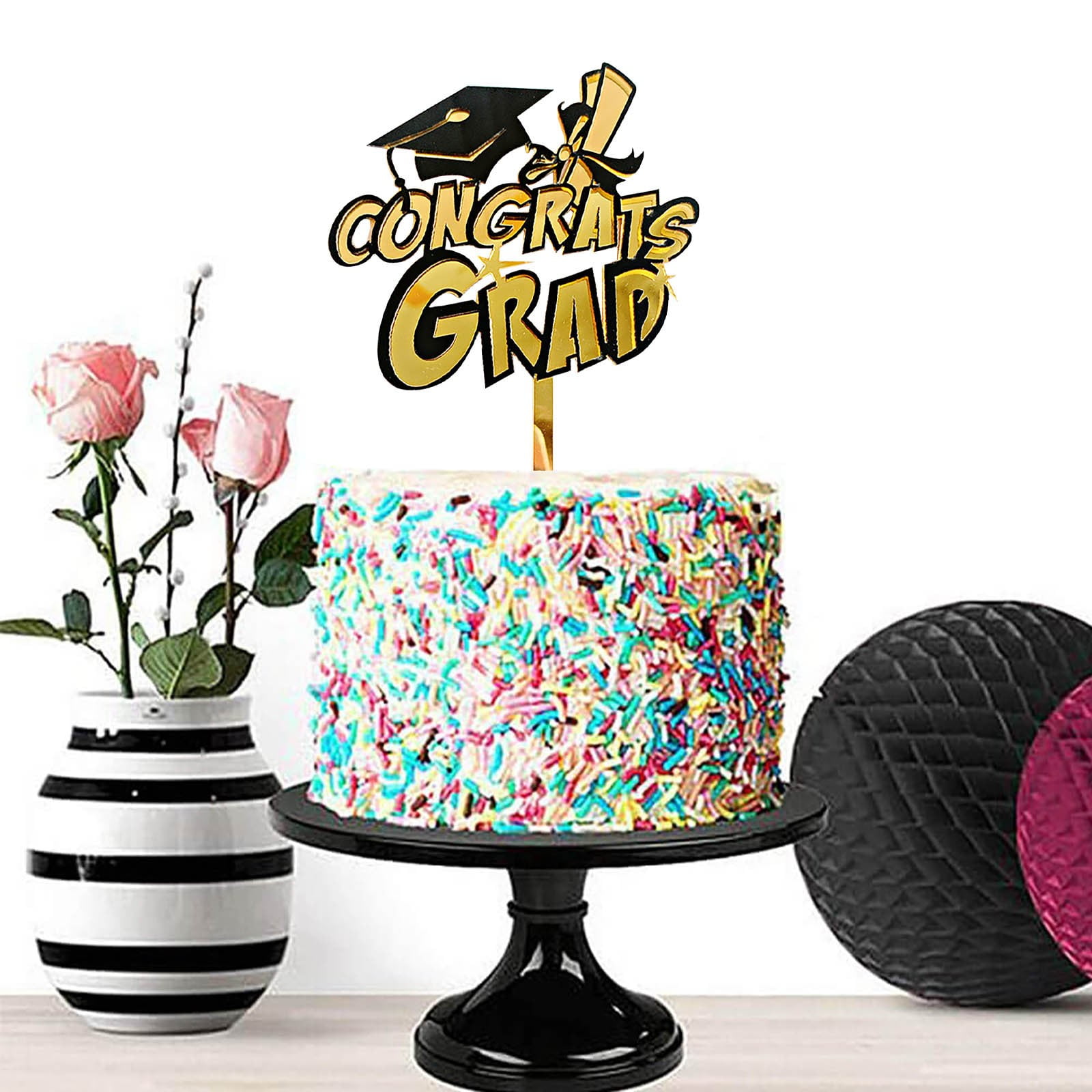 2021 Decorations Of TopperGlitter Graduation Cake 2021 DecorationsClass ...